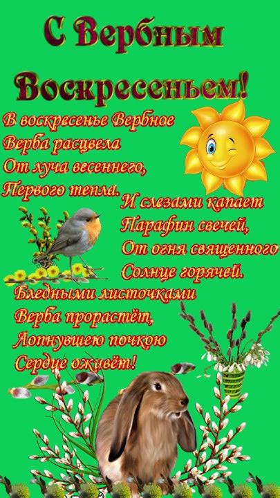 Вербное Воскресенье Красивое поздравление с Вербным Воскресеньем Музыкальная открытка Shorts