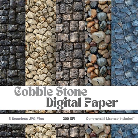Cobblestone Digital Paper Cobblestone Textures Digital Paper Seamless