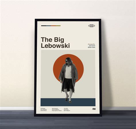 Poster The Big Lebowski Poster Ethan Coen Joel Coen Midcentury Art
