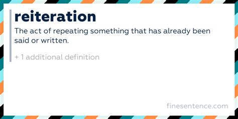 Reiteration Definition Meaning And Examples In English