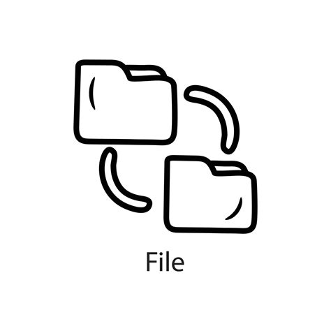 File Outline Icon Design Illustration Data Symbol On White Background Eps 10 File 17393594