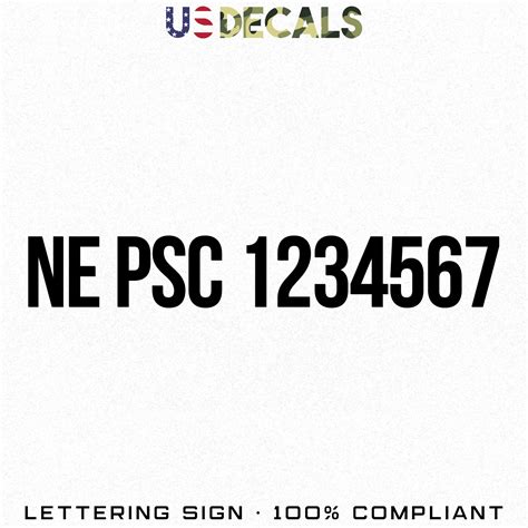 Ne Psc Number Decal Sticker 2 Pack Us Decals