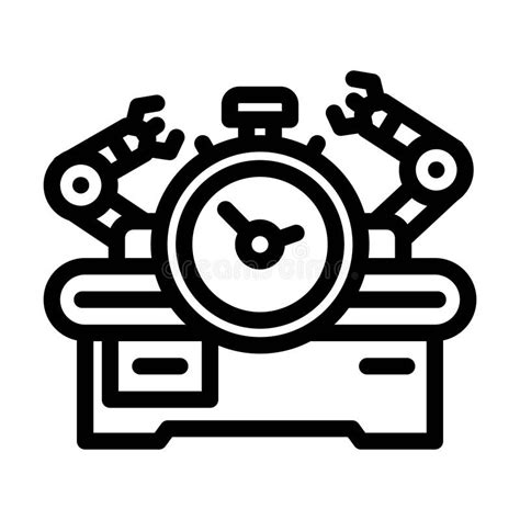 Workflow Optimization Manufacturing Engineer Line Icon Vector