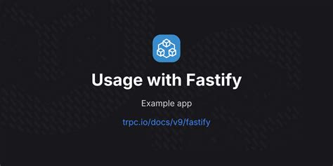 Usage With Fastify Trpc