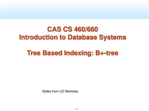 Ppt Cas Cs 460660 Introduction To Database Systems Tree Based