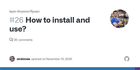 How To Install And Use Issue Leon Thomm Ryven Github