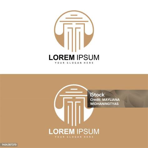 기둥 아이콘 법률 디자인 건물 건설 기둥 벡터 제품 브랜드 일러스트 레이 션 아이콘 개념에 대한 스톡 벡터 아트 및 기타 이미지