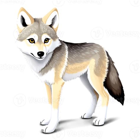 Cute Gray Wolf 46901442 Png