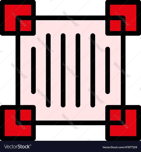 Scanning Code Frame Icon Flat Royalty Free Vector Image