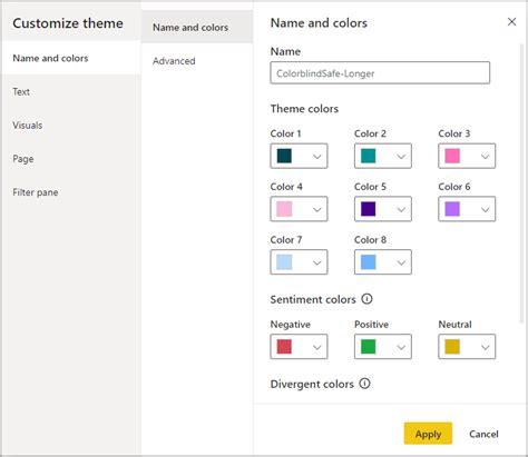 Use Report Themes In Power Bi Desktop Power Bi Microsoft Learn