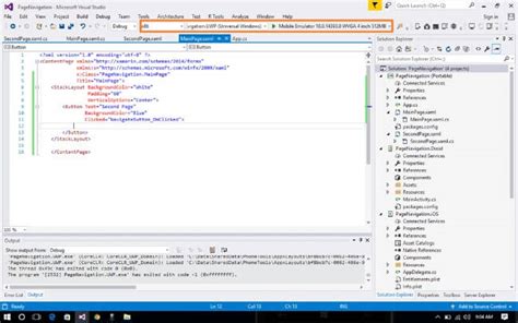 Page Navigation Between Two Pages In Xamarin Forms Using Visual Studio