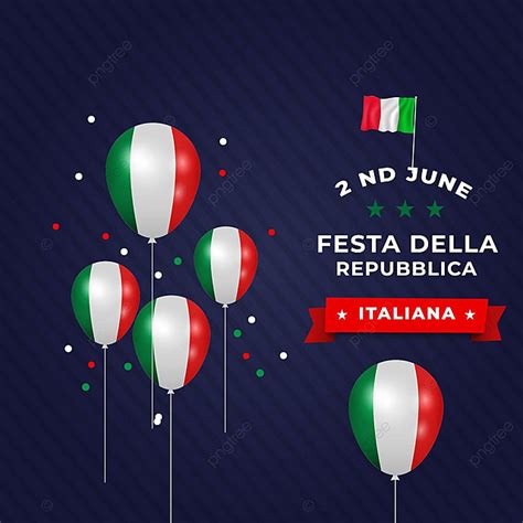 Festa Della Repubblica Illustration With Balloons Design Background Celebration Illustration