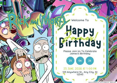 14 Rick And Morty Birthday Invitation Templates