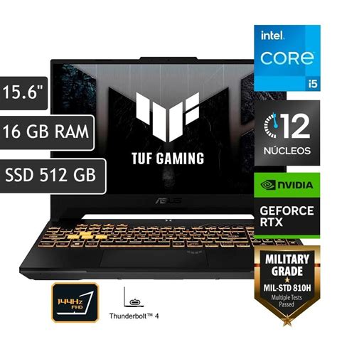 Ripley Laptop Gamer Asus Tuf F15 Fx507zc4 Hn087w Intel Core I5 12500h