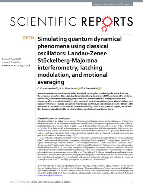 pdf simulating quantum dynamical phenomena using classical