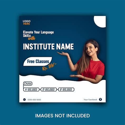 Premium Vector Free Class Post Design