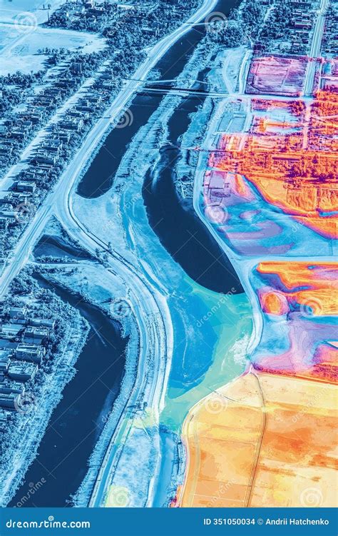 satellite scan of a river delta rendered in 3d using lidar gis data
