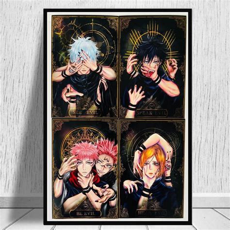 New Jujutsu Kaisen Anime Canvas Wall Art Jujutsu Kaisen Store