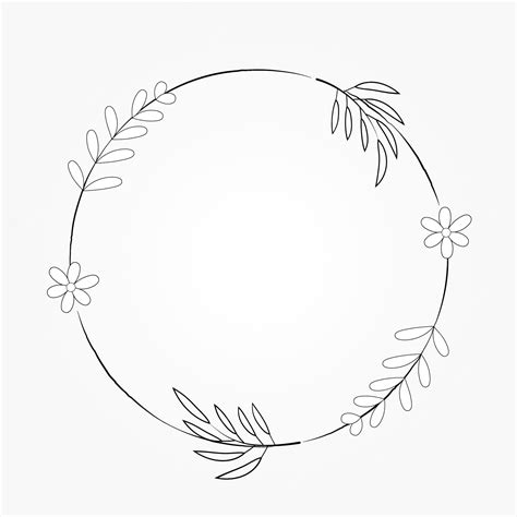 Premium Vector Simple Frame Botanical Vector Design