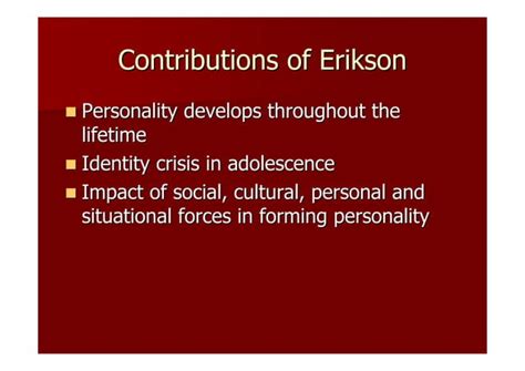 Erik Erikson The Life Span Approach Ppt