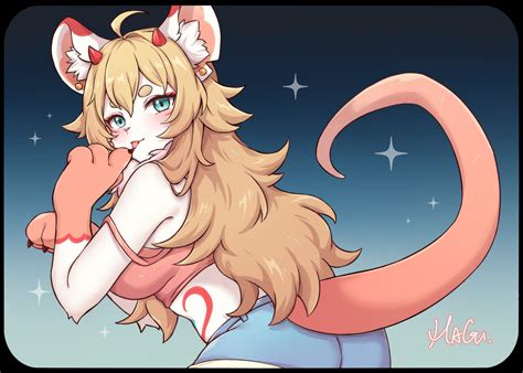 Rule 34 2023 Digital Media Artwork Female Female Only Jpeg Magu Mm 0824 Rat Rat Tail Tagme