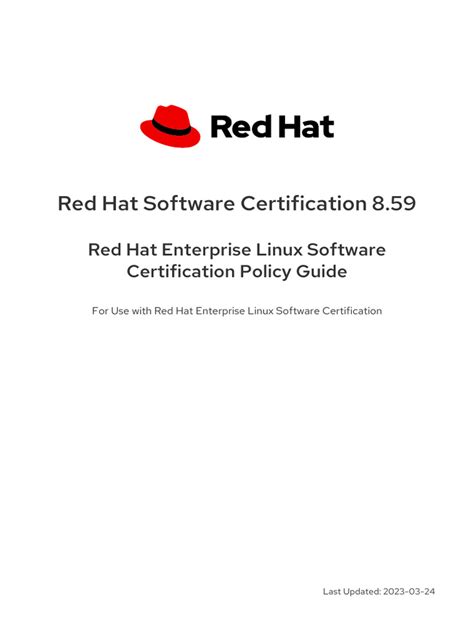 Red Hat Software Certification 859 Red Hat Enterprise Linux Software