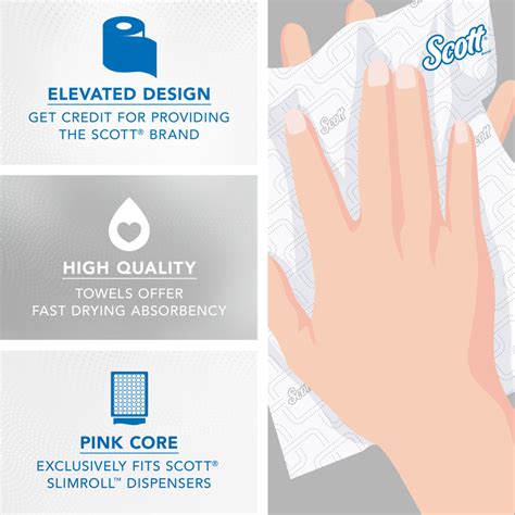 Scott® Pro™ Slimroll™ Hard Roll Towels 47032 With Absorbency Pockets