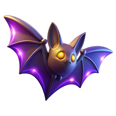 Elegant Traditional Glowing Bat 3d Render 4k 56407053 Png