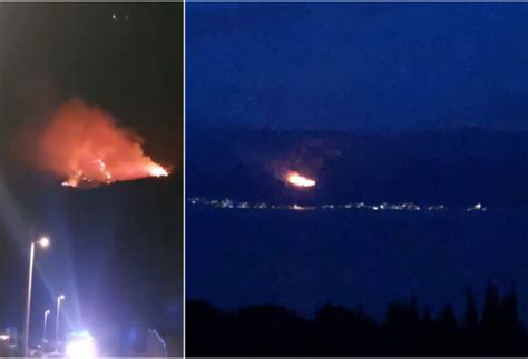 VIDEO VELIKI POŽAR PLANUO U DALMACIJI VATROGASCIMA NALETI JUGA