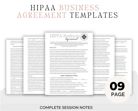 Hipaa Business Associate Agreement Business Templates Business Form