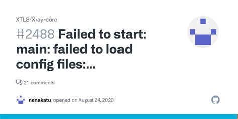 Failed To Start Main Failed To Load Config Files Usrlocaletc
