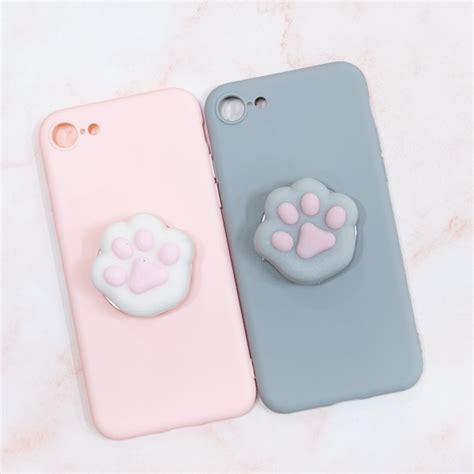 원츄 [전기종] 발바닥 모찌 말랑이 그립톡 케이스세트 2color