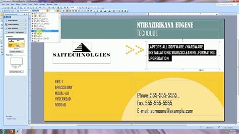 Business Card Template In Publisher At Ronald Hebert Blog