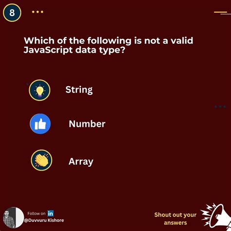 Duvvuru Kishore On Linkedin Interviewpreparation Javascript Mcqs