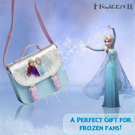 Disney Frozen Handbag Glitter Satchel Bag With Anna And Elsa For Girls