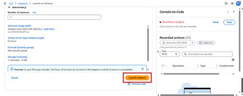 convert aws console actions to reusable code with aws console to code