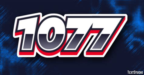 1077 Text Effect and Logo Design Number