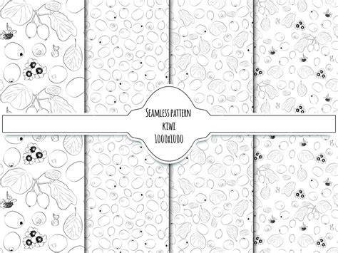 Premium Vector Kiwi Isolated On White Background With Clipping Path A Set Of Seamless Patterns