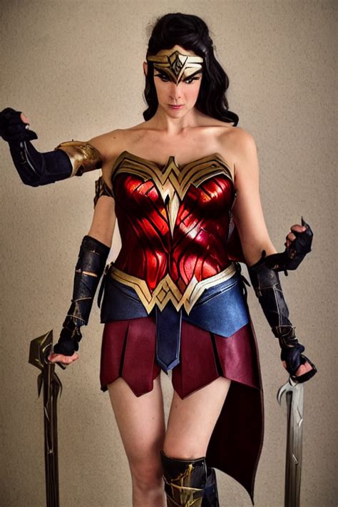 Krea Ai Ps5 Gal Godot Wonder Woman Cosplaying As Malenia B