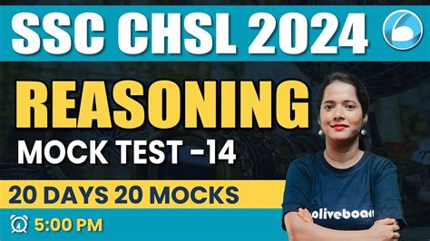 SSC CHSL 2024 SSC CHSL Reasoning Mock Test 14 SSC CHSL Reasoning
