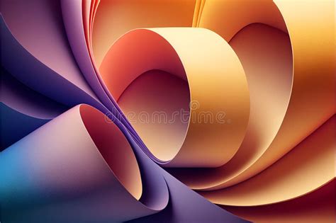 Abstract Background With Curved Lines 3d Rendering 3d Illustration Stock Illustration