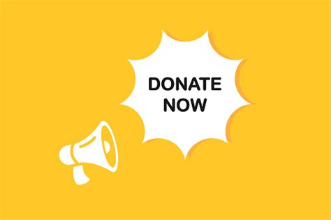 확성기로 지금 말풍선을 기부하세요 비즈니스 마케팅 및 광고를 위한 Donate Now 웹 배너 벡터 일러스트 레이 션 개념에 대한 스톡 벡터 아트 및 기타 이미지 Istock