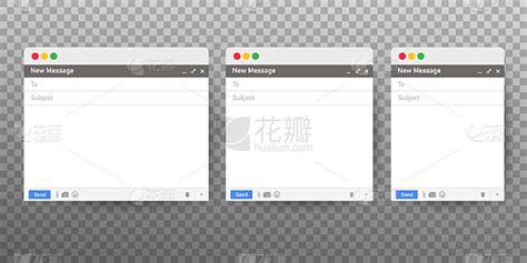 电子邮件模板空白的电子邮件浏览器窗口邮件信息网页矢量帧矢量插图