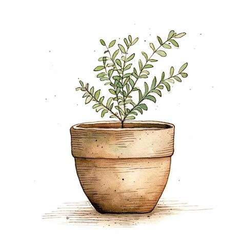Premium Ai Image There Is A Plant In A Pot With A White Background Generative Ai