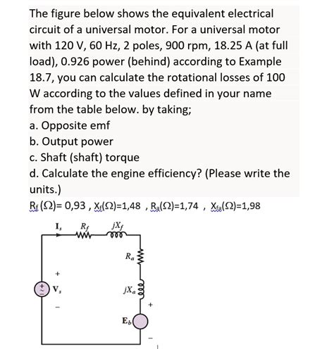 SOLVED The Figure Below Shows The Equivalent Electrical Circuit Of A
