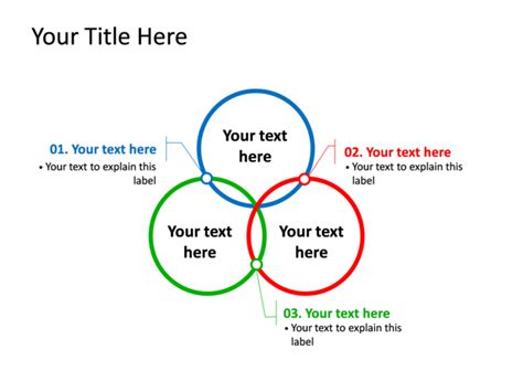 PowerPoint Slide Diagram Venn Multicolor Circles TG CrystalGraphics