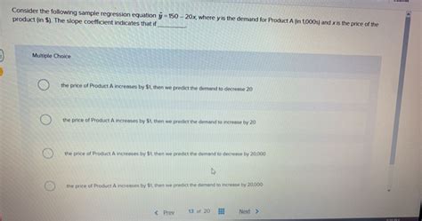 Solved Help Save And Exit Sub A Sample Regression Equation Is