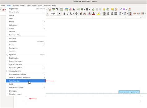 How To Add Page Numbers In Libreoffice And Openoffice Writer