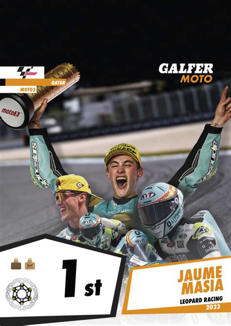 JAUME MASIA AND LEOPARD RACING MOTO3 WORLD CHAMPIONS 2023 - Galfer Moto