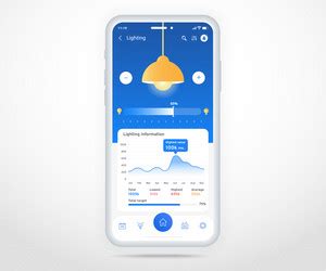 Smartphone Smart Home Controlled App Ux Ui Iot Vector Image
